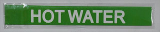 HOT WATER SIGN (STICKER ) GREEN