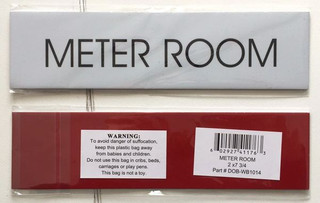 METER ROOM SIGN - PURE WHITE