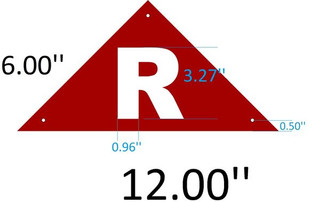 ROOF TRUSS IDENTIFICATION SIGN- REFLECTIVE !!! (ALUMINUM SIGNS ) (Red)