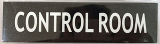 Control Room Sign - Black