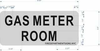 GAS METER ROOM SIGN BRUSHED ALUMINUM - The Mont Argent Line