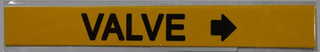 VALVE SIGN RIGHT ARROW