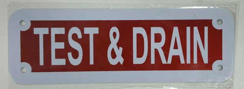 DRAIN SIGN- REFLECTIVE !!! (ALUMINUM SIGNS 2X6)
