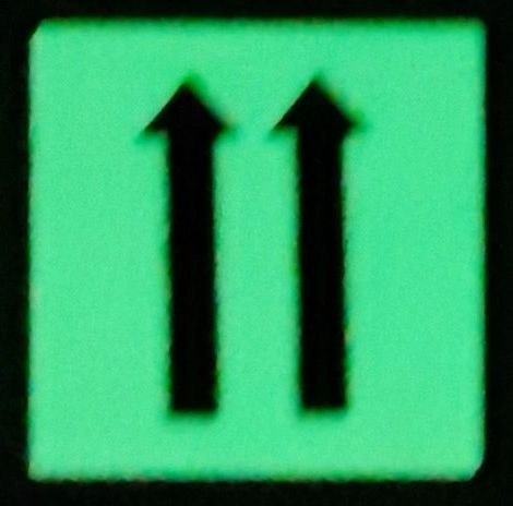 Photoluminescent Signs - APT ID MARKING 1X1 (ALUMINIUM) - HPD-SIGNS.COM