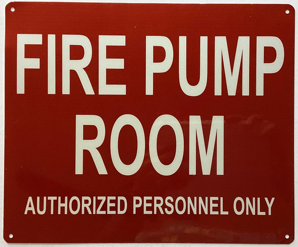 Fire pump signs