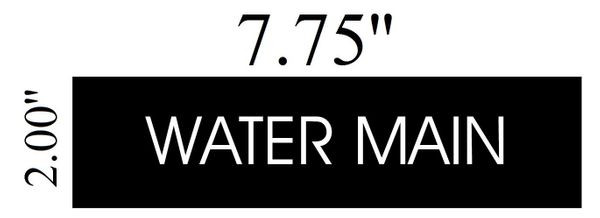WATER MAIN SIGN - BLACK