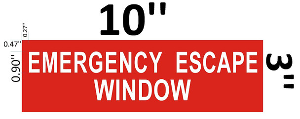 EMERGENCY ESCAPE WINDOW Sign