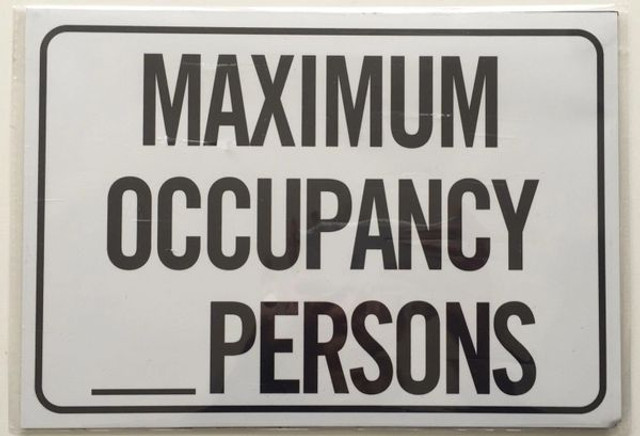 MAXIMUM OCCUPANCY Sign
