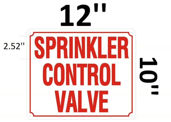 SPRINKLER CONTROL VALVE SIGN