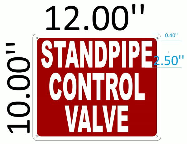 STANDPIPE CONTROL VALVE SIGN
