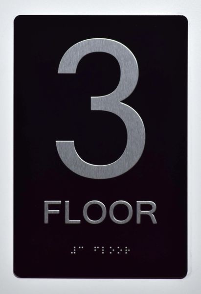 3rd FLOOR SIGN ADA -Tactile Signs