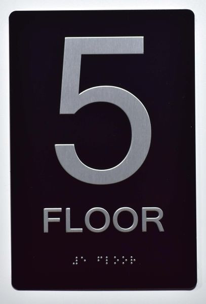 5th FLOOR SIGN ADA -Tactile Signs
