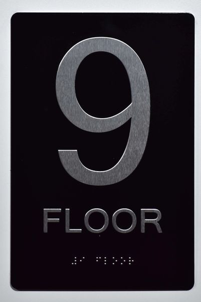 9th FLOOR SIGN ADA -Tactile Signs