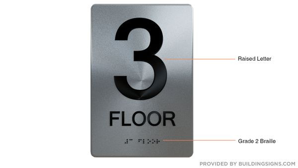 3rd FLOOR ADA Sign -Tactile Signs The sensation line