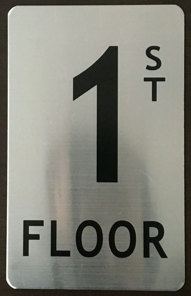 FLOOR NUMBER Sign - 1ST FLOOR Sign