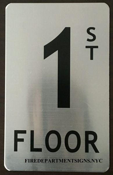FLOOR NUMBER Sign - 1ST FLOOR Sign