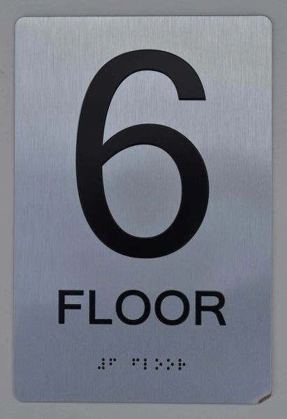 6th FLOOR ADA Sign -Tactile Signs The sensation line