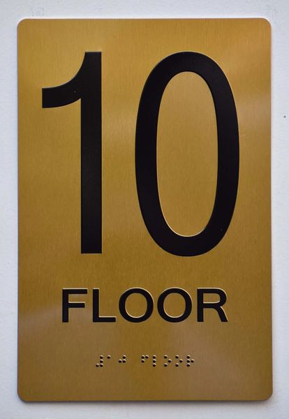 10th FLOOR Sign -Tactile Signs Tactile Signs