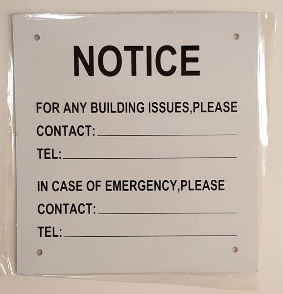 NOTICE OF BUILDING ISSUES SIGN