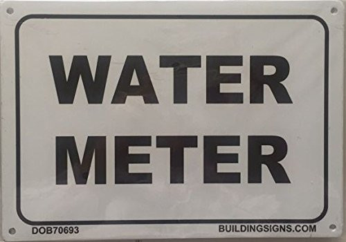 WATER METER SIGN (WHITE ALUMINIUM )