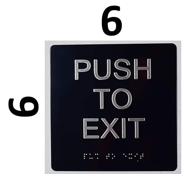 Push to EXIT Sign - The Sensation line -Tactile Signs