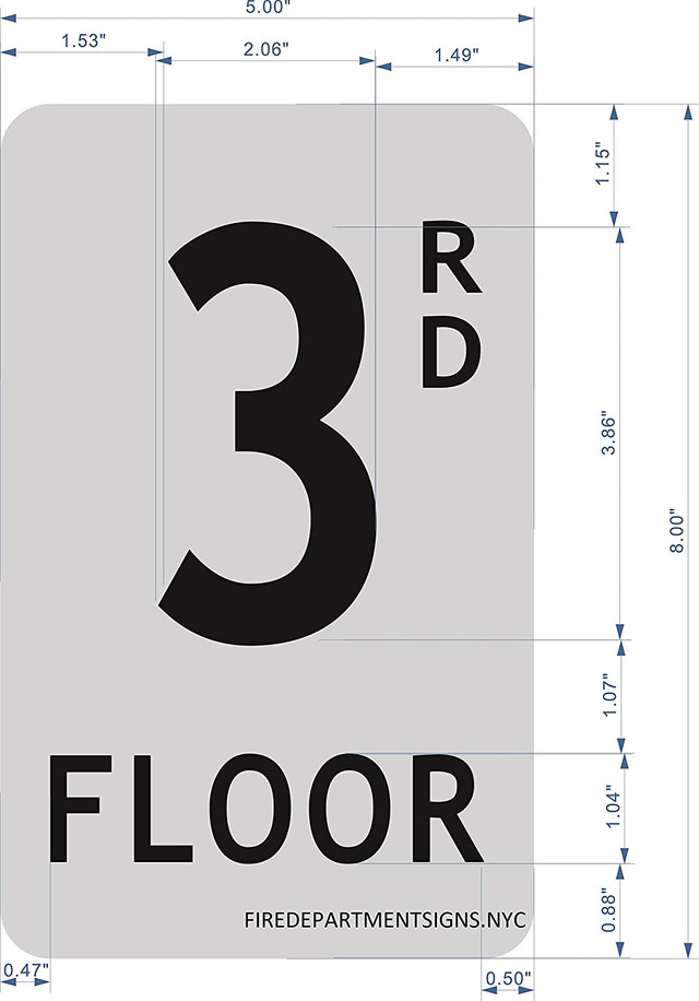 3rd floor Sign