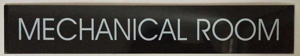MECHANICAL ROOM SIGN - BLACK