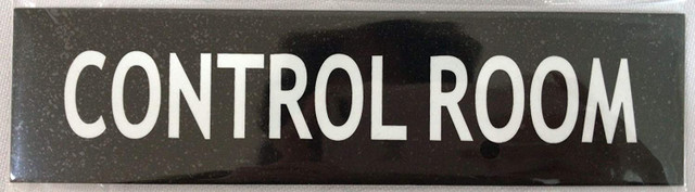Control Room Sign - Black