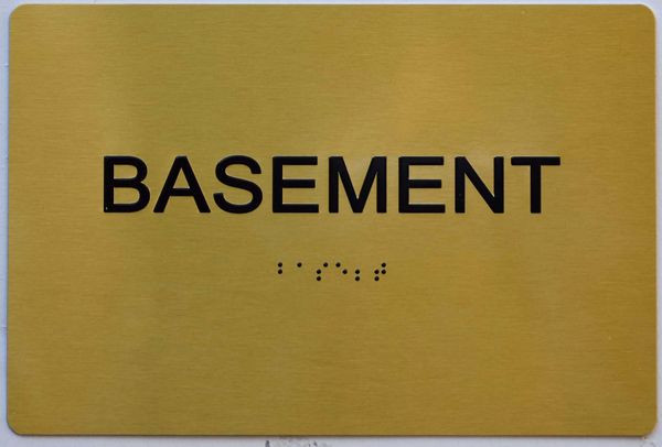 BASEMENT Sign -Tactile Signs