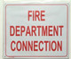 FIRE DEPARTMENT CONNECTION SIGN (ALUMINUM SIGNS 10X12)