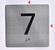 Elevator JAMB Plate with Braille - Elevator Floor Number Brush SILVER ...