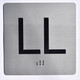 Elevator JAMB Plate with Braille - Elevator Floor Number Brush SILVER ...