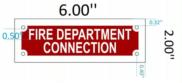 FIRE DEPARTMENT CONNECTION SIGN