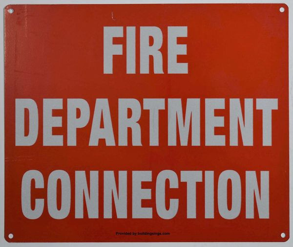 FIRE DEPARTMENT CONNECTION Sign