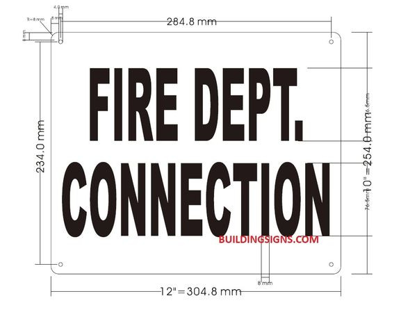 FIRE DEPARTMENT CONNECTION Sign