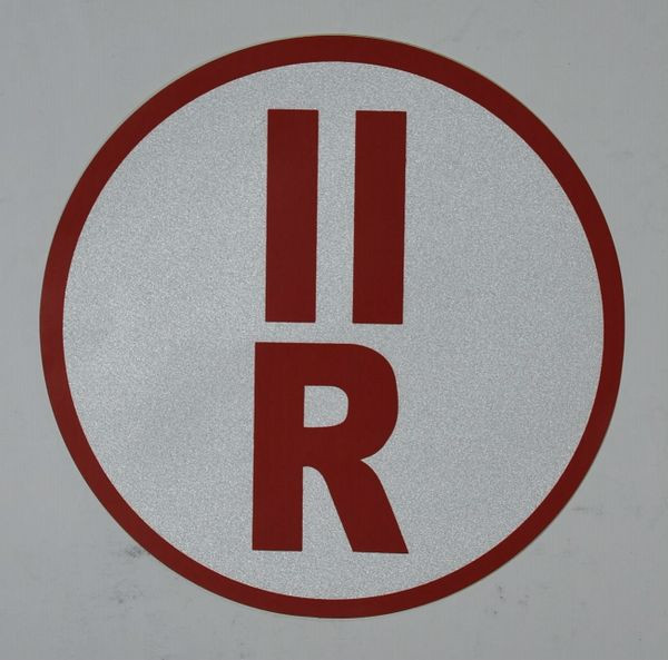 ROOF TRUSS IDENTIFICATION SIGN-TYPE II (STICKER, CIRCLE ) WHITE