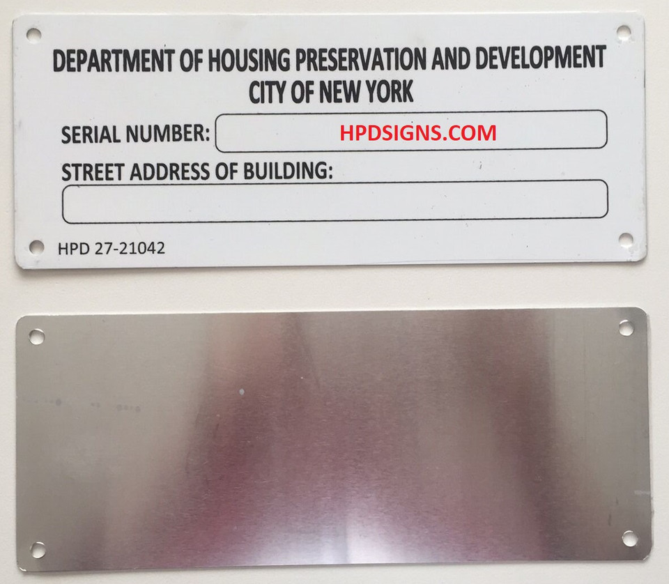 HPD SERIAL NUMBER SIGN HMC §27-2104
