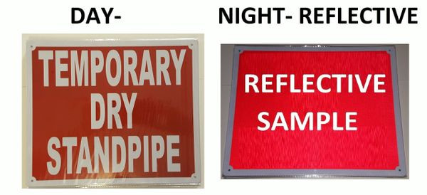 TEMPORARY DRY STANDPIPE SIGN