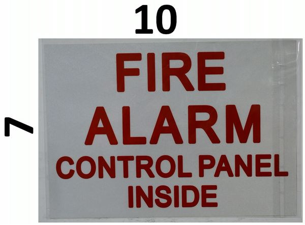 FIRE ALARM CONTROL PANEL INSIDE Sign (STICKER )