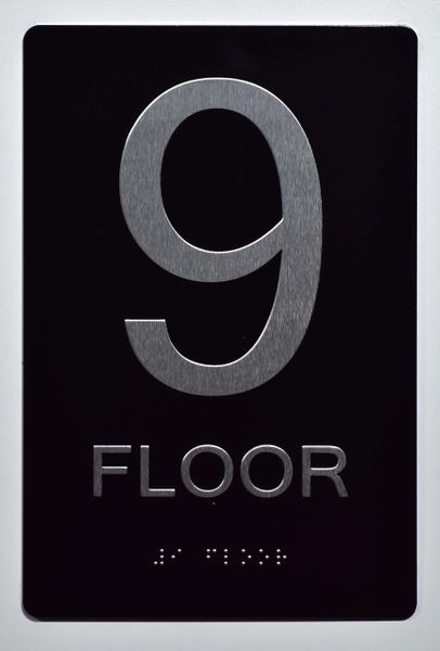 9th FLOOR SIGN ADA -Tactile Signs