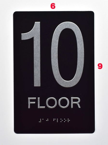 10th FLOOR SIGN ADA -Tactile Signs