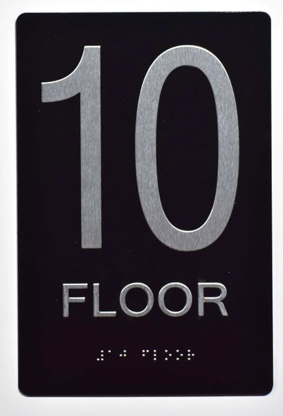 10th FLOOR SIGN ADA -Tactile Signs