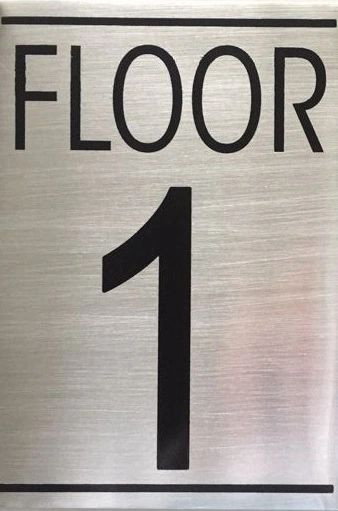 FLOOR NUMBER ONE (1) Sign