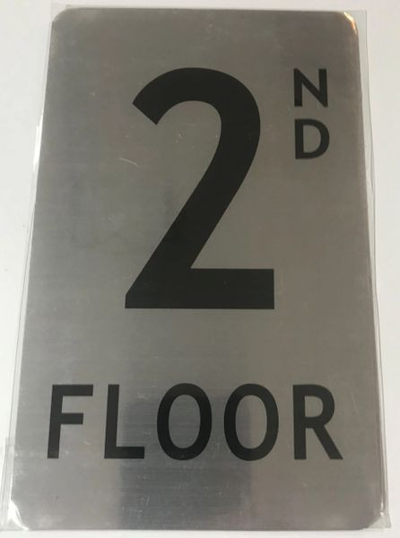 FLOOR NUMBER Sign - 2ND FLOOR Sign