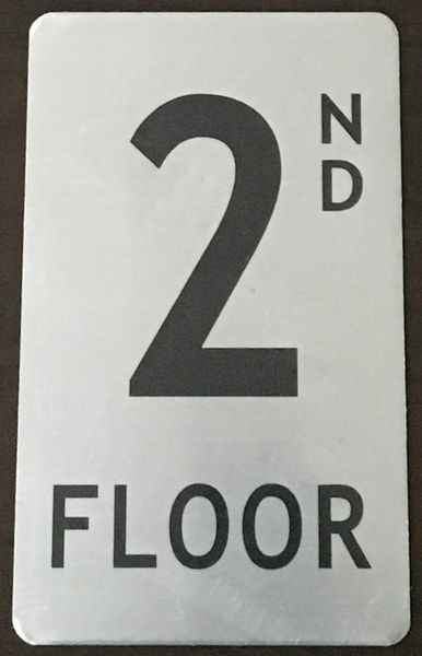 FLOOR NUMBER Sign - 2ND FLOOR Sign