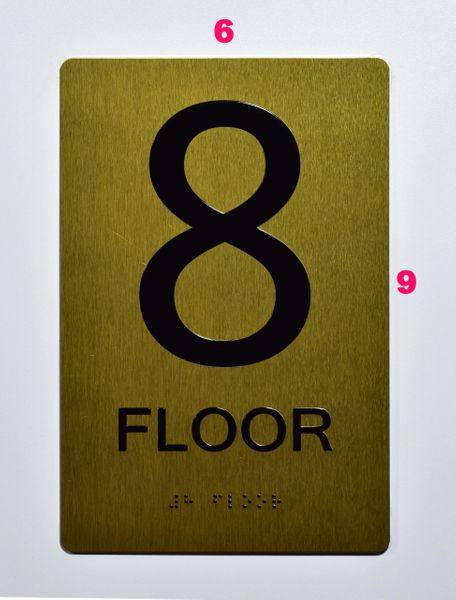 8th FLOOR SIGN Tactile Signs