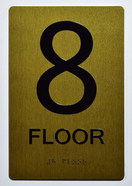 8th FLOOR SIGN Tactile Signs