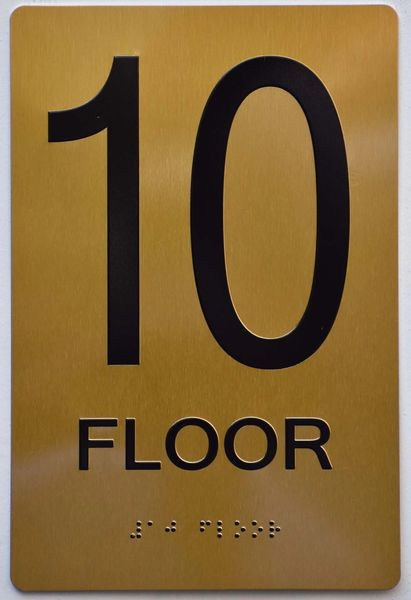 10th FLOOR Sign -Tactile Signs Tactile Signs