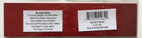 WATER MAIN SIGN - BRUSHED ALUMINUM