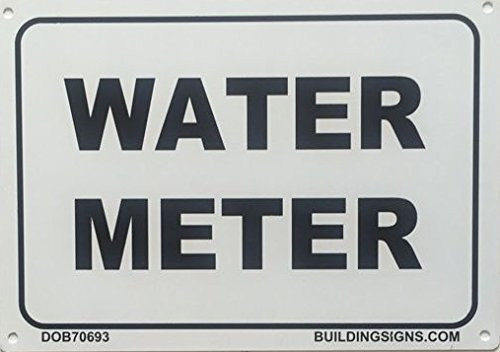 WATER METER SIGN (WHITE ALUMINIUM )